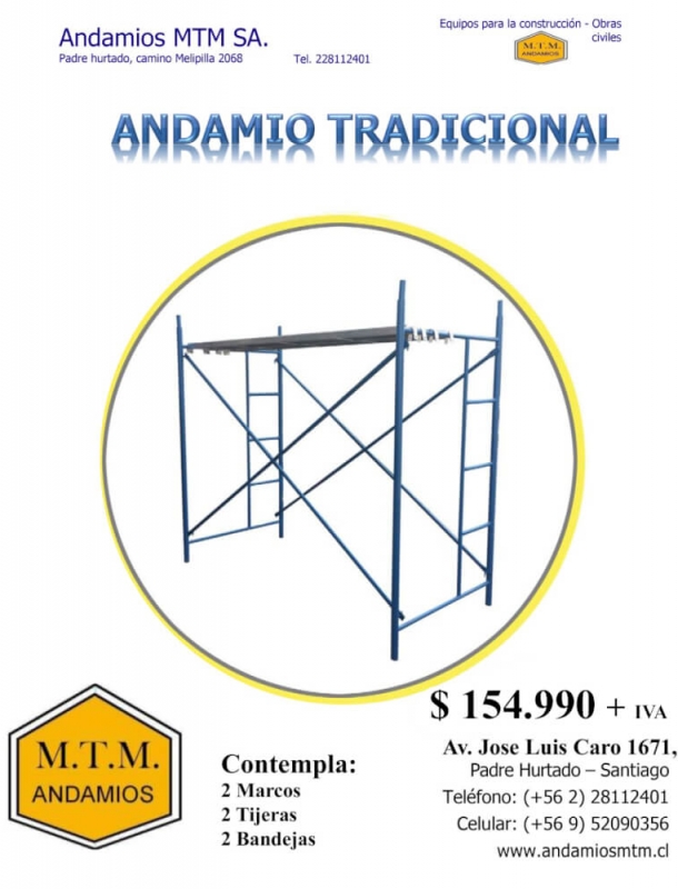 Arriendo y venta de andamios | Andamios MTM